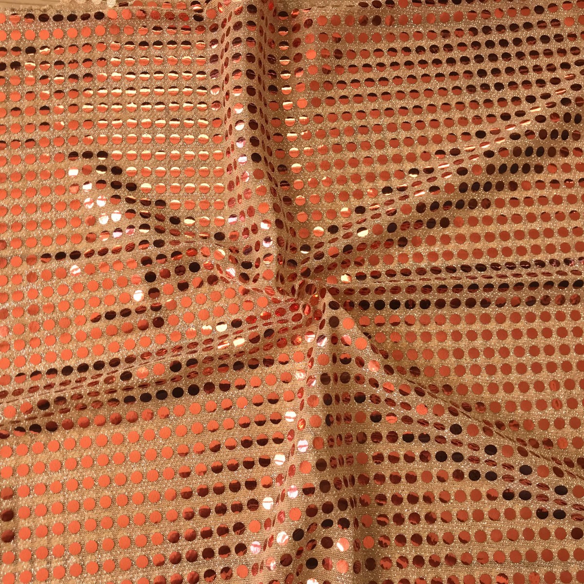 6mm Round Sequins Copper/Apricot